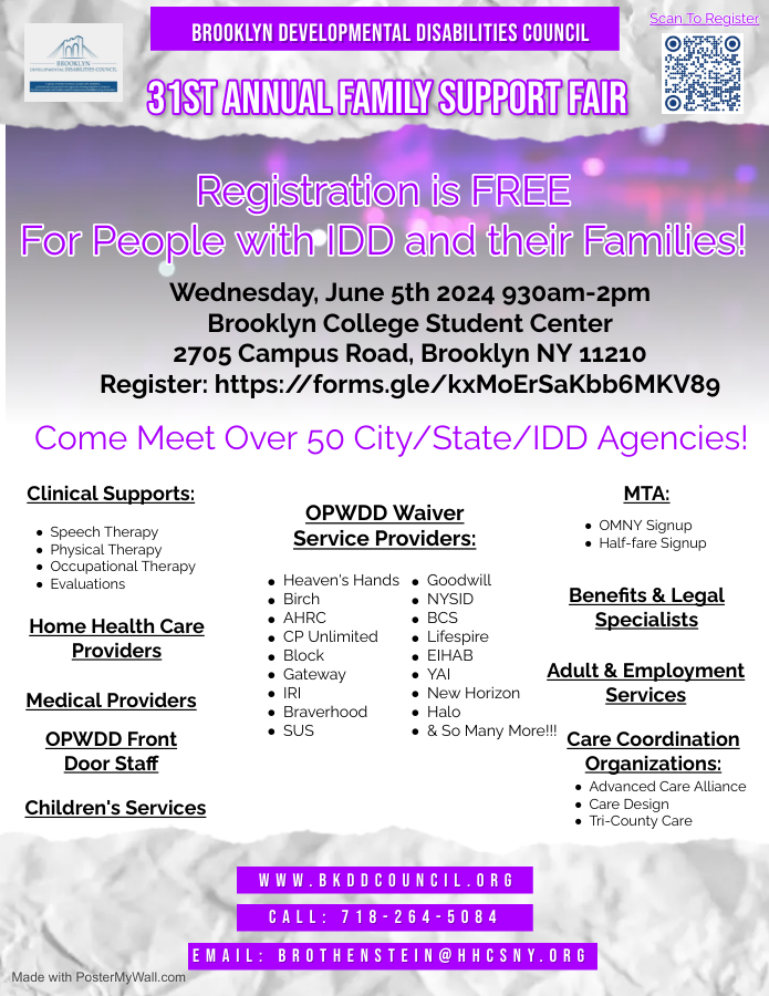 2024 Brooklyn Family Support Fair June 5th, 2024 – Brooklyn Developmental Disabilities Council