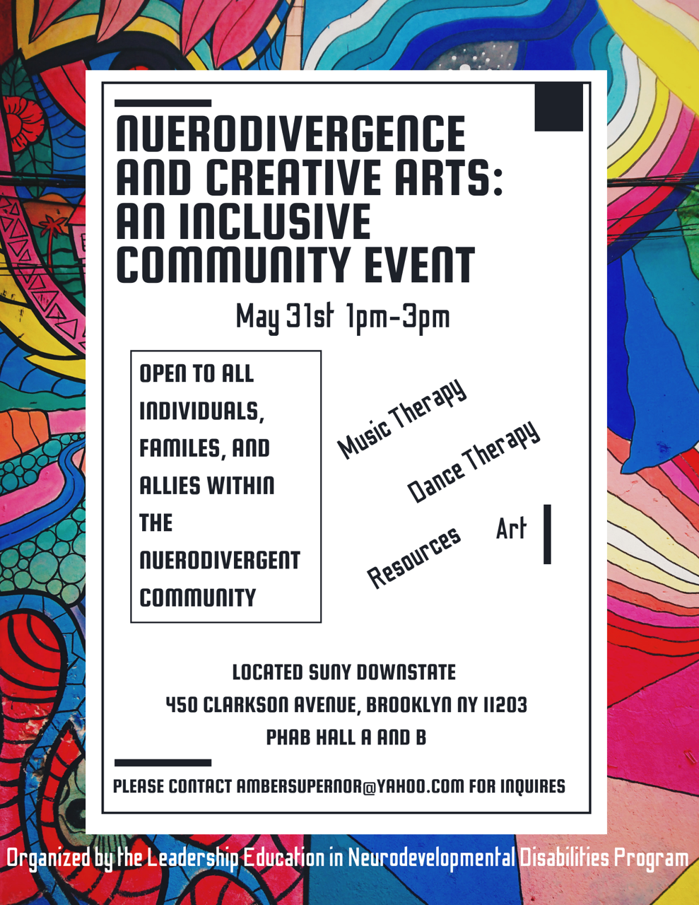 Neurodiversity & Creative Arts Community Event – Brooklyn Developmental ...