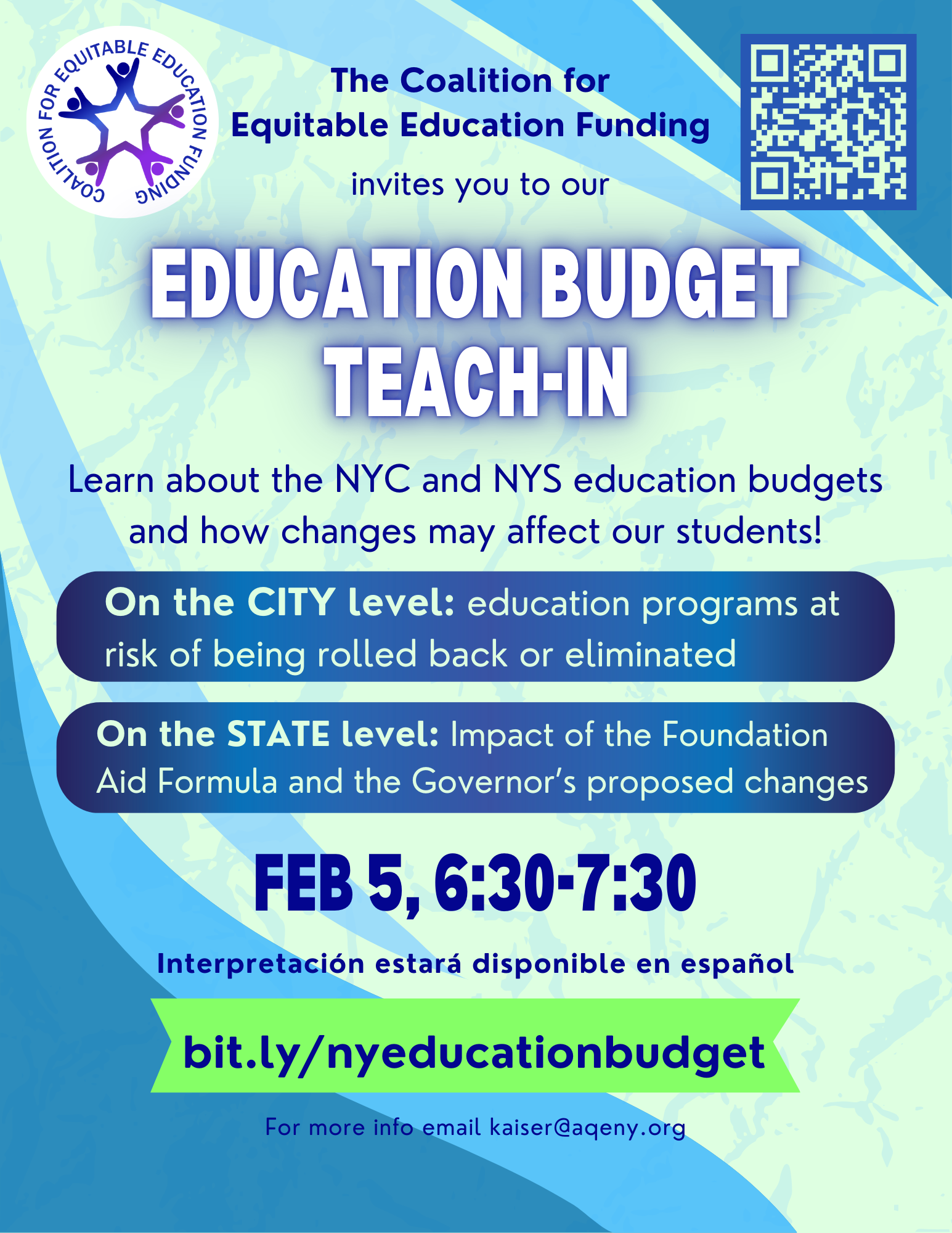 Virtual Education Budget Teach-In – TONIGHT 2/5 at 6:30pm on Zoom – Brooklyn Developmental ...