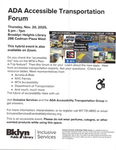 ADA Accessible Transportation Forum – Brooklyn Developmental ...