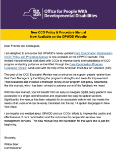 OPWDD Releases CCO Policy & Procedure Manual – Brooklyn Developmental ...